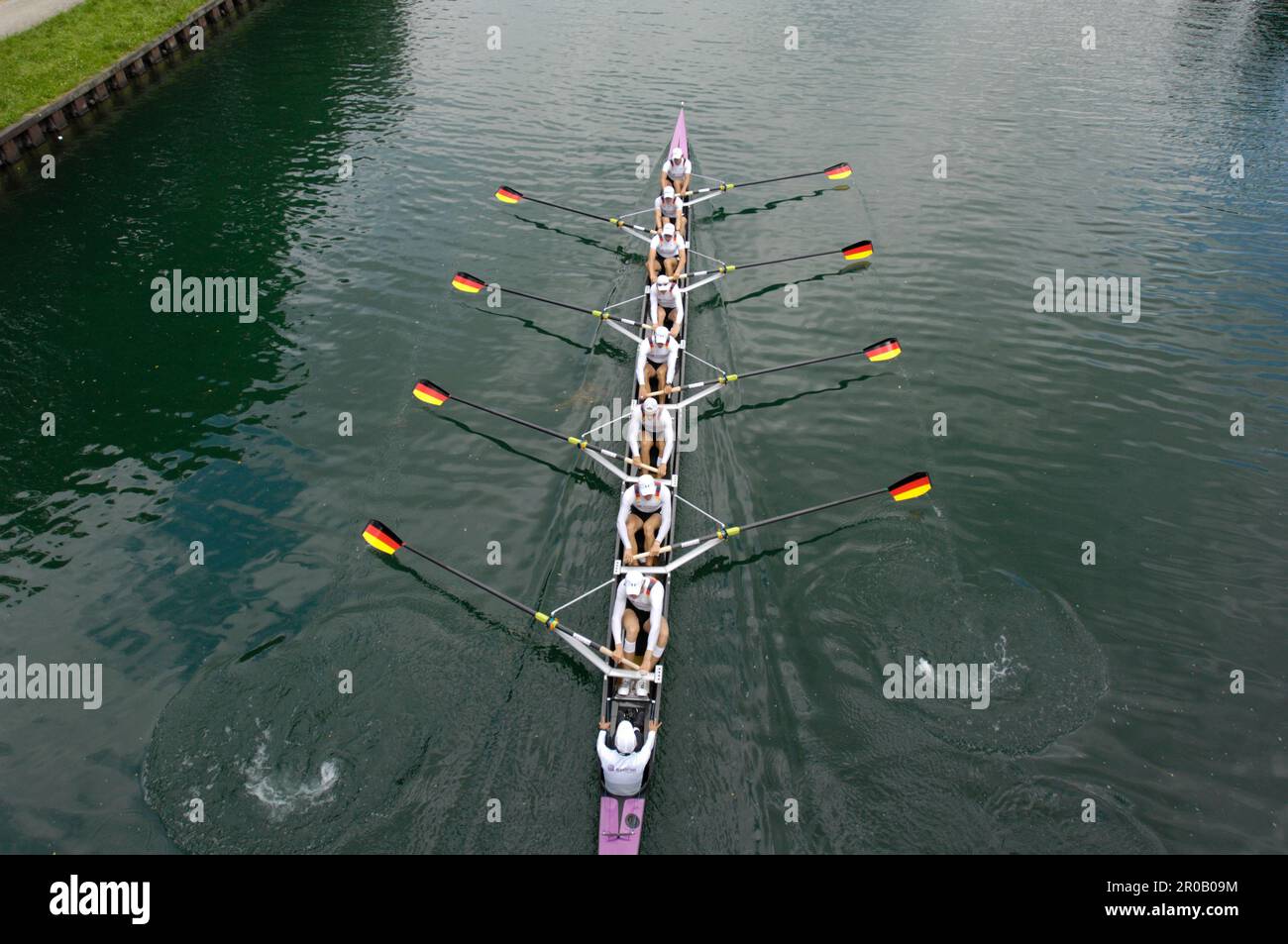 Steuermann Peter Thiede, Matthias Flach (Schlagmann), Florian Mennigen ...