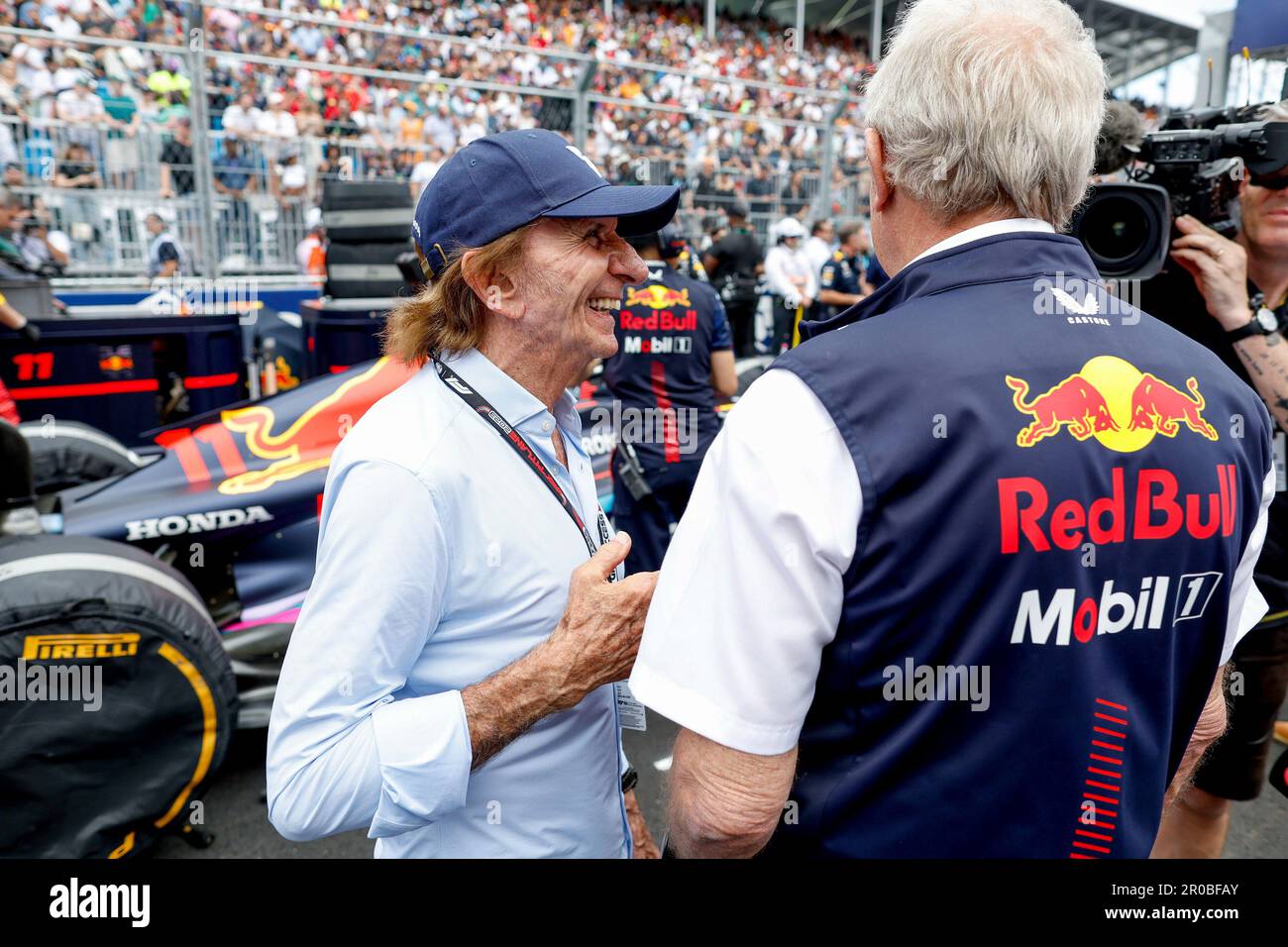 Miami, États-Unis. 7th mai 2023. Emerson Fittipaldi (BRA), Dr. Helmut Marko (AUT, Oracle Red ...