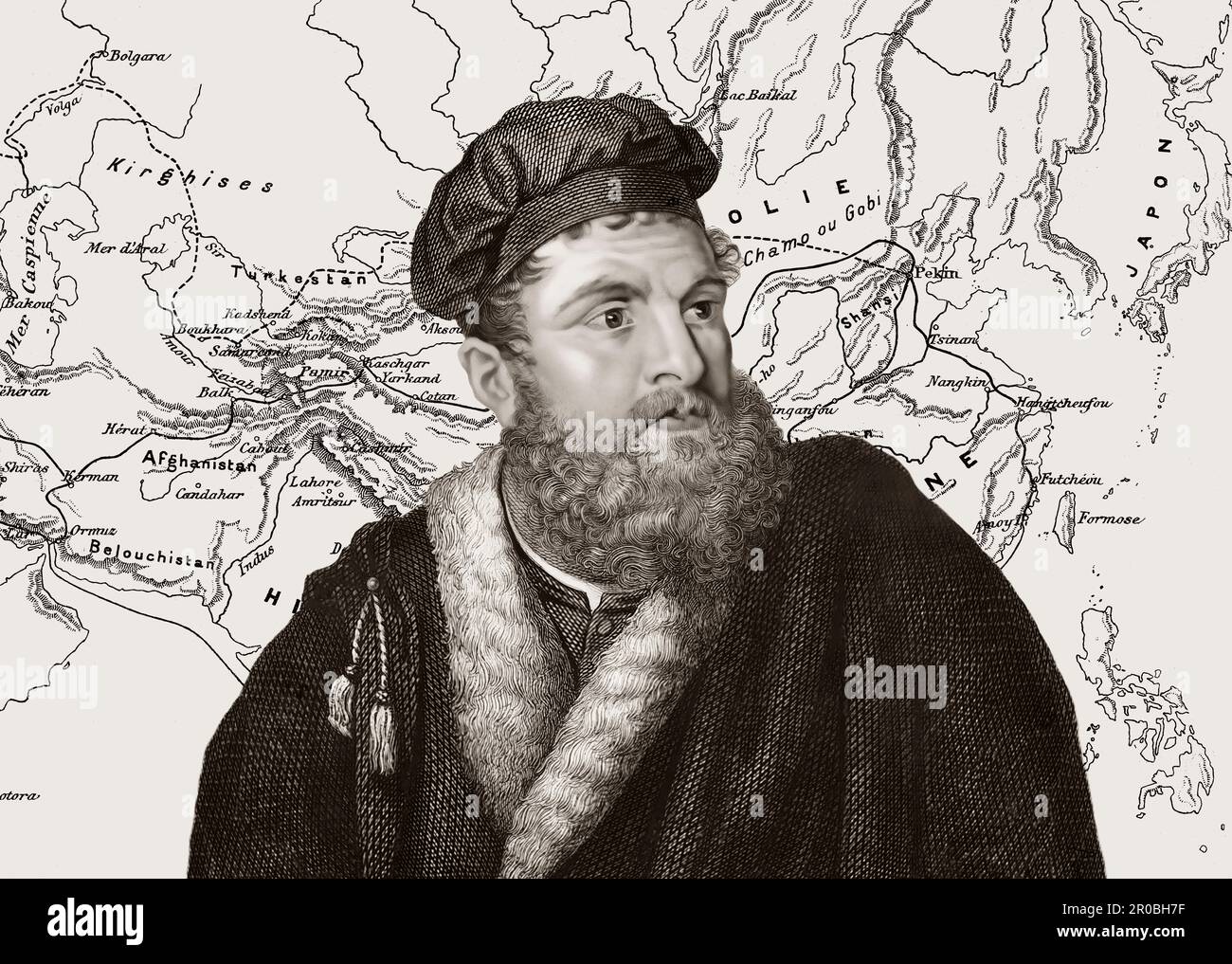 Carte de la route de marco polo Banque de photographies et d’images à ...