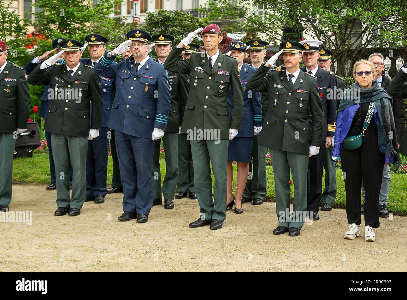 Herdenking einde tweede wereldoorlog Banque de photographies et d ...