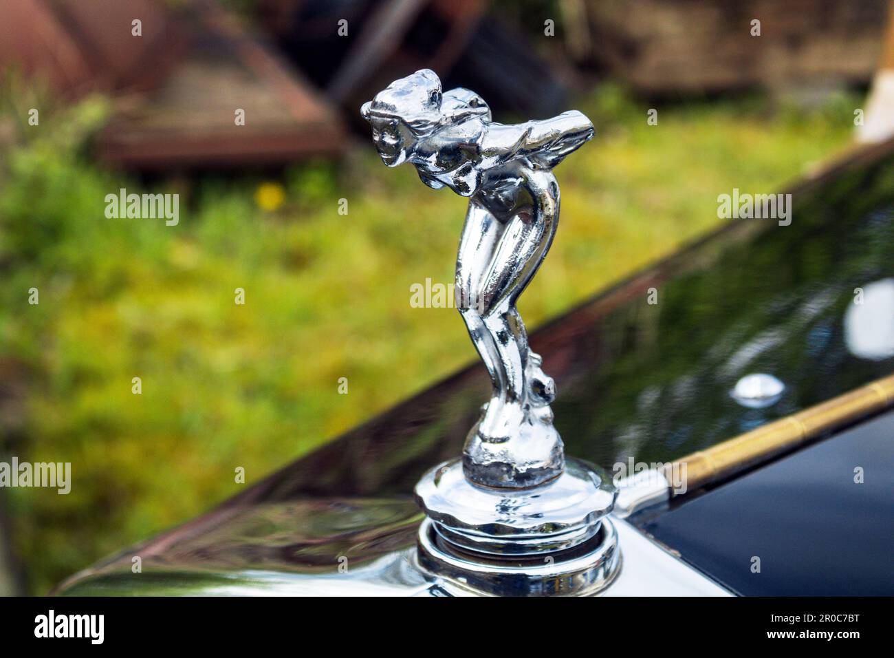 Mascotte de capot Lanchester. EllenRoad Engine House Classic car Show 2023 Photo Stock - Alamy