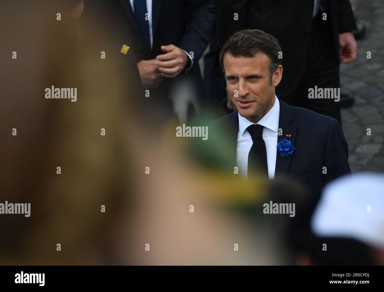 Paris, France. 08th mai 2023. Le président français Emmanuel Macron ...