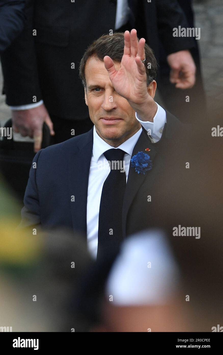 Paris, France. 08th mai 2023. Le président français Emmanuel Macron ...