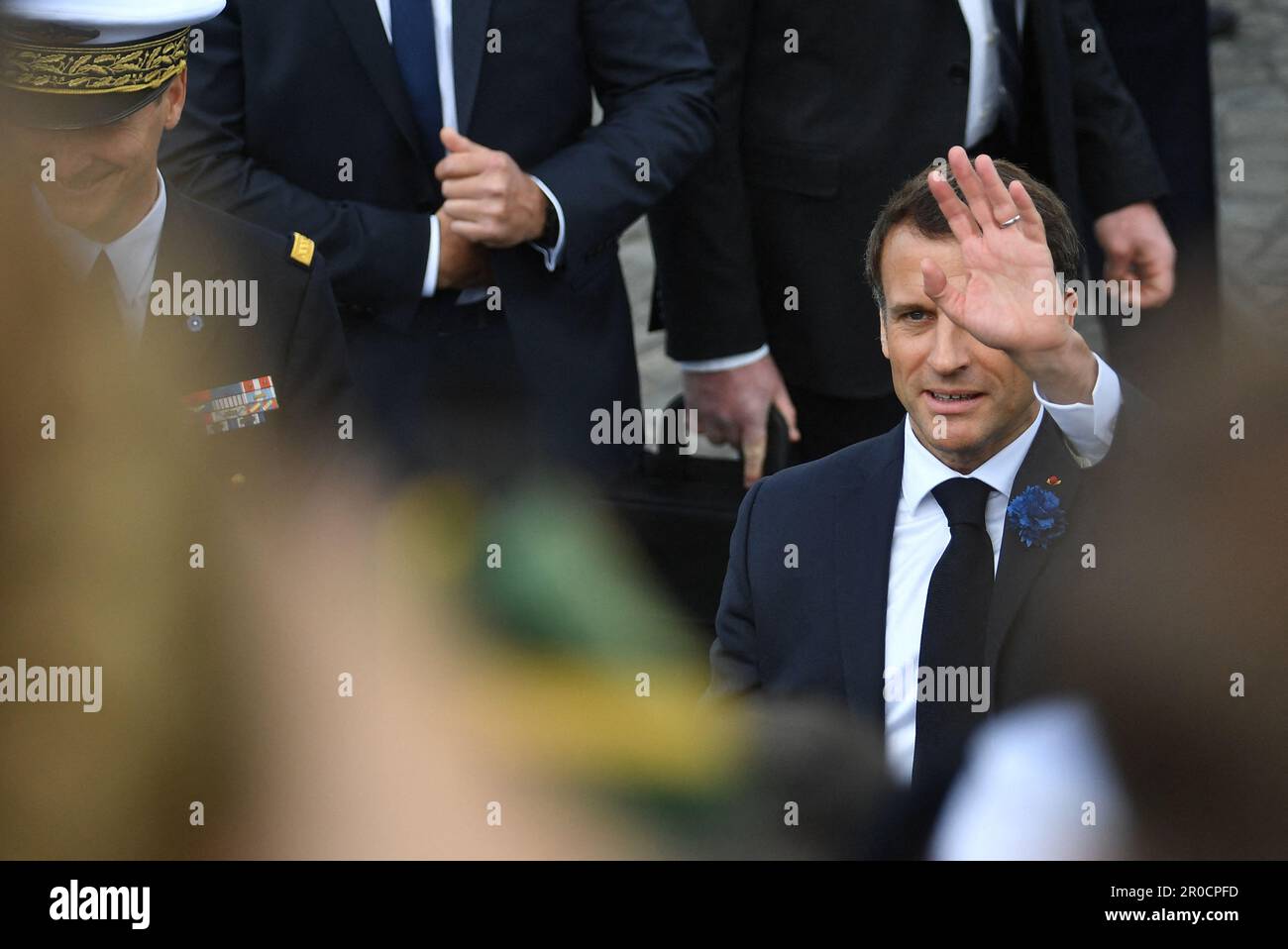 Paris, France. 08th mai 2023. Le président français Emmanuel Macron ...