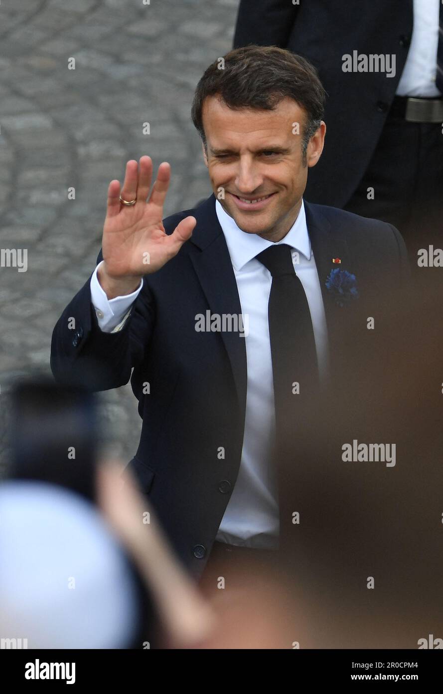 Paris, France. 08th mai 2023. Le président français Emmanuel Macron ...