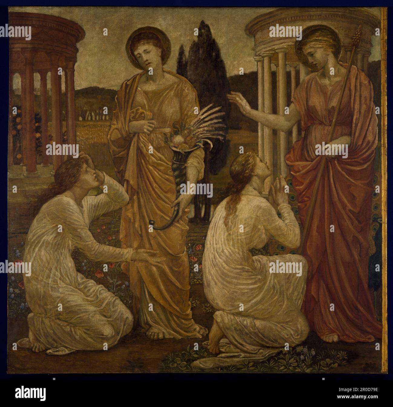 Cupid et psyché - peintures murales vertes du palais - psyché aux ...