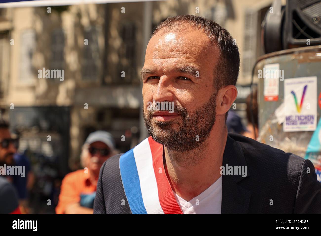 Marseille, France. 6th mai 2023. Manuel Bompard adjoint du parti la ...