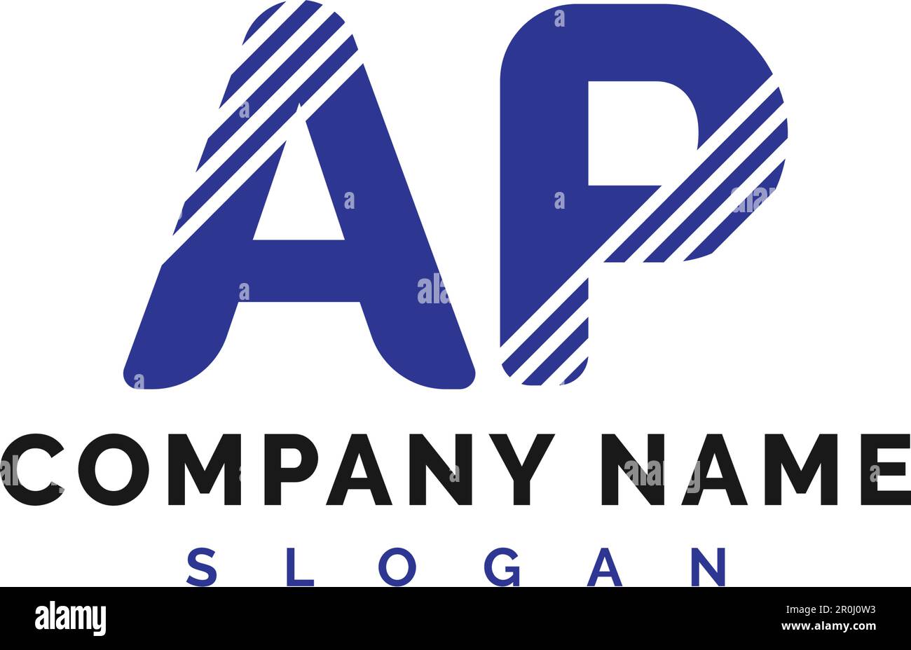 Logo AP. Illustration vectorielle de l'icône du logo de la lettre AP ...