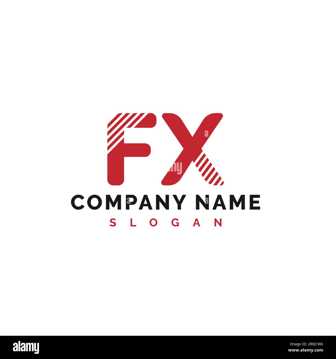 Logo lettre FX. Illustration vectorielle du logo de la lettre FX ...