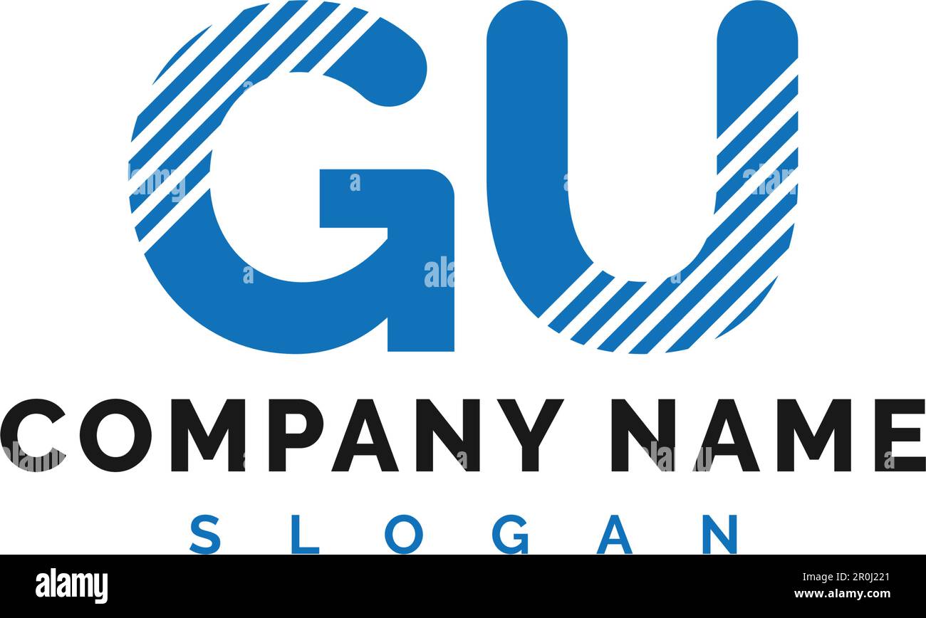 LOGO GU Letter. ILLUSTRATION vectorielle du logo de la lettre GU ...