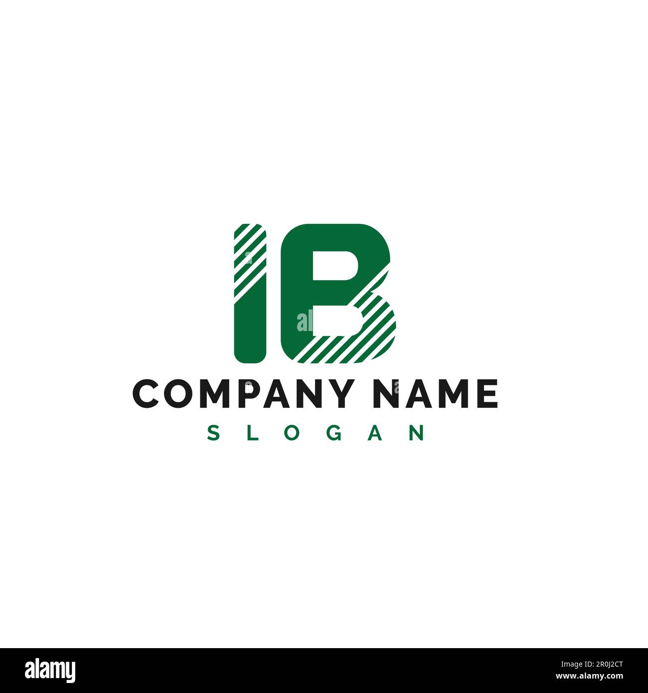 Conception du logo de la lettre IB. Illustration vectorielle du logo de ...
