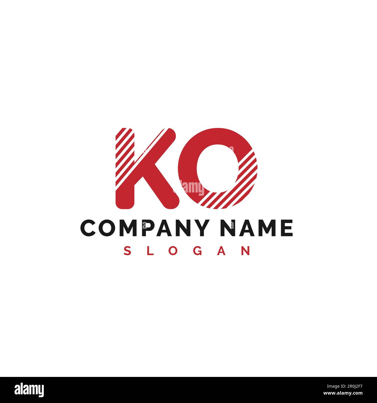 LOGO LETTRE KO. ILLUSTRATION vectorielle DU logo DE lettre KO - vecteur ...