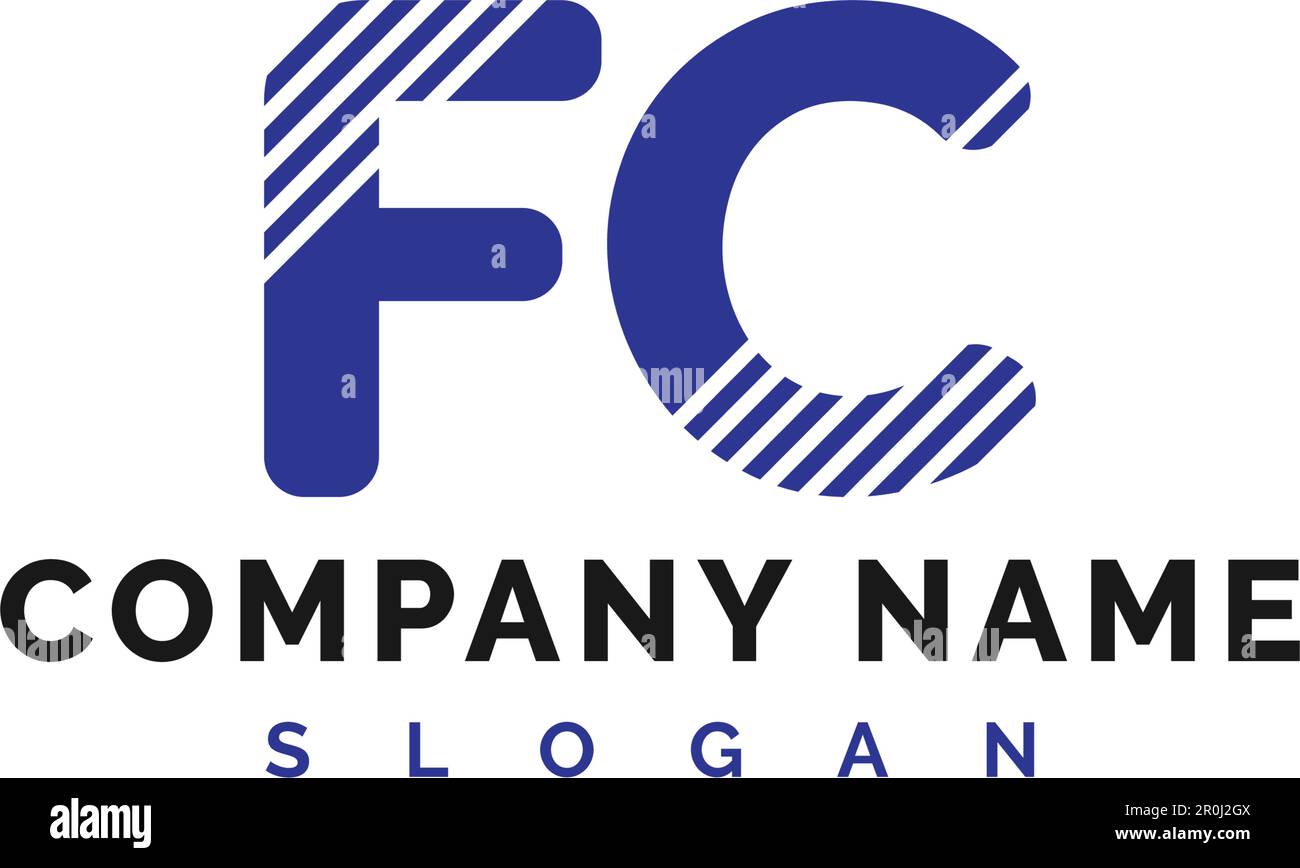 Logo lettre FC. Illustration vectorielle du logo lettre FC - Vector ...