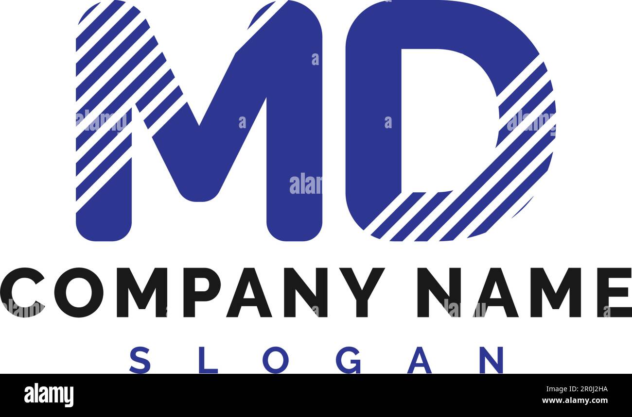Logo de lettre md Banque de photographies et d’images à haute ...
