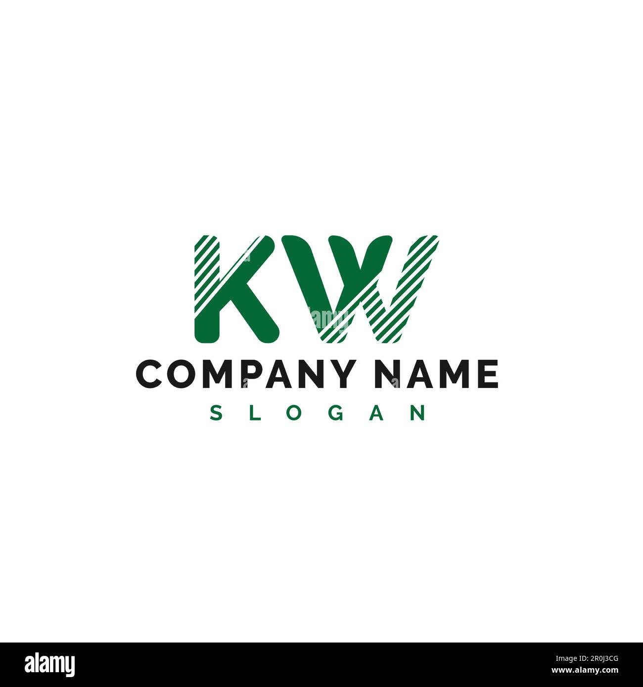Logo de lettre kw Banque d'images détourées - Alamy