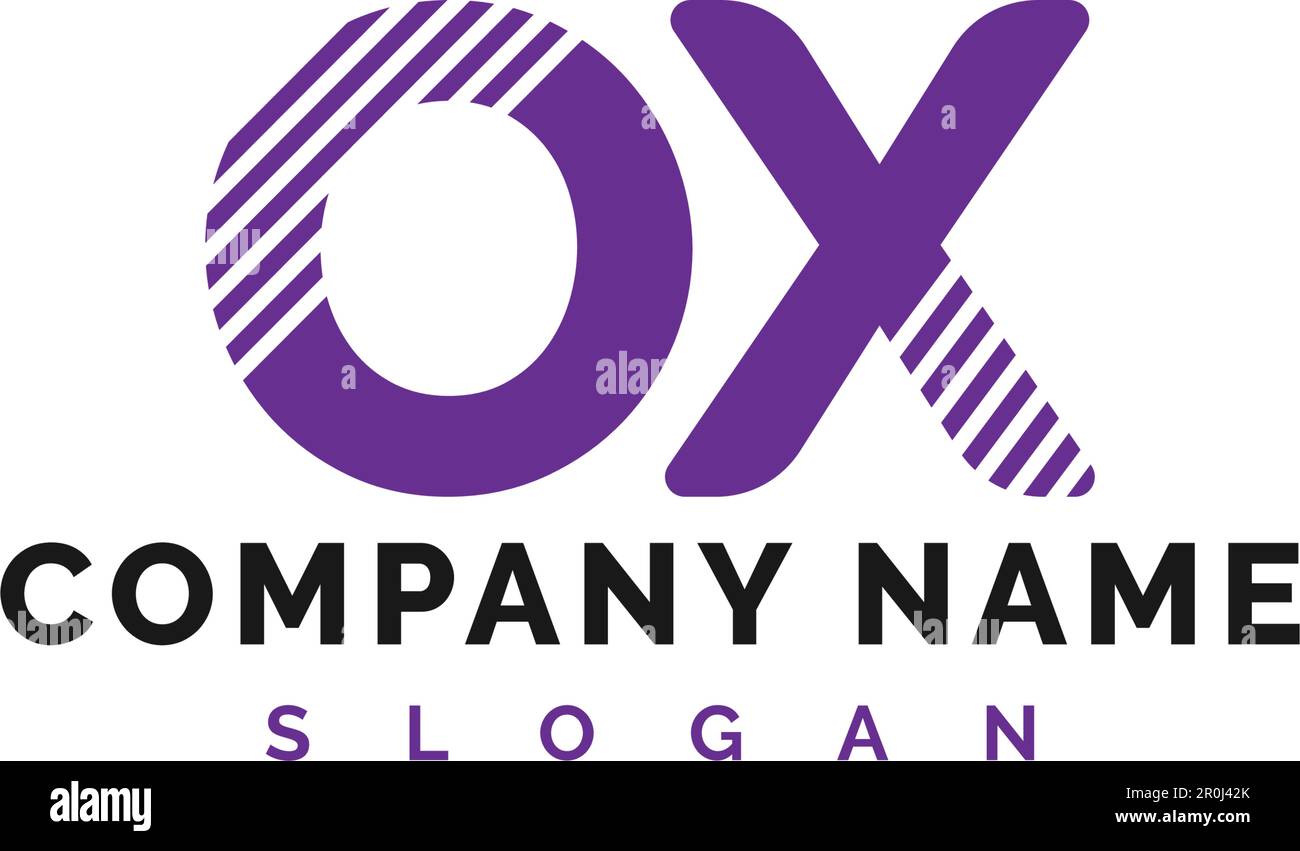 LOGO LETTRE OX. ILLUSTRATION vectorielle du logo DE LA LETTRE OX ...
