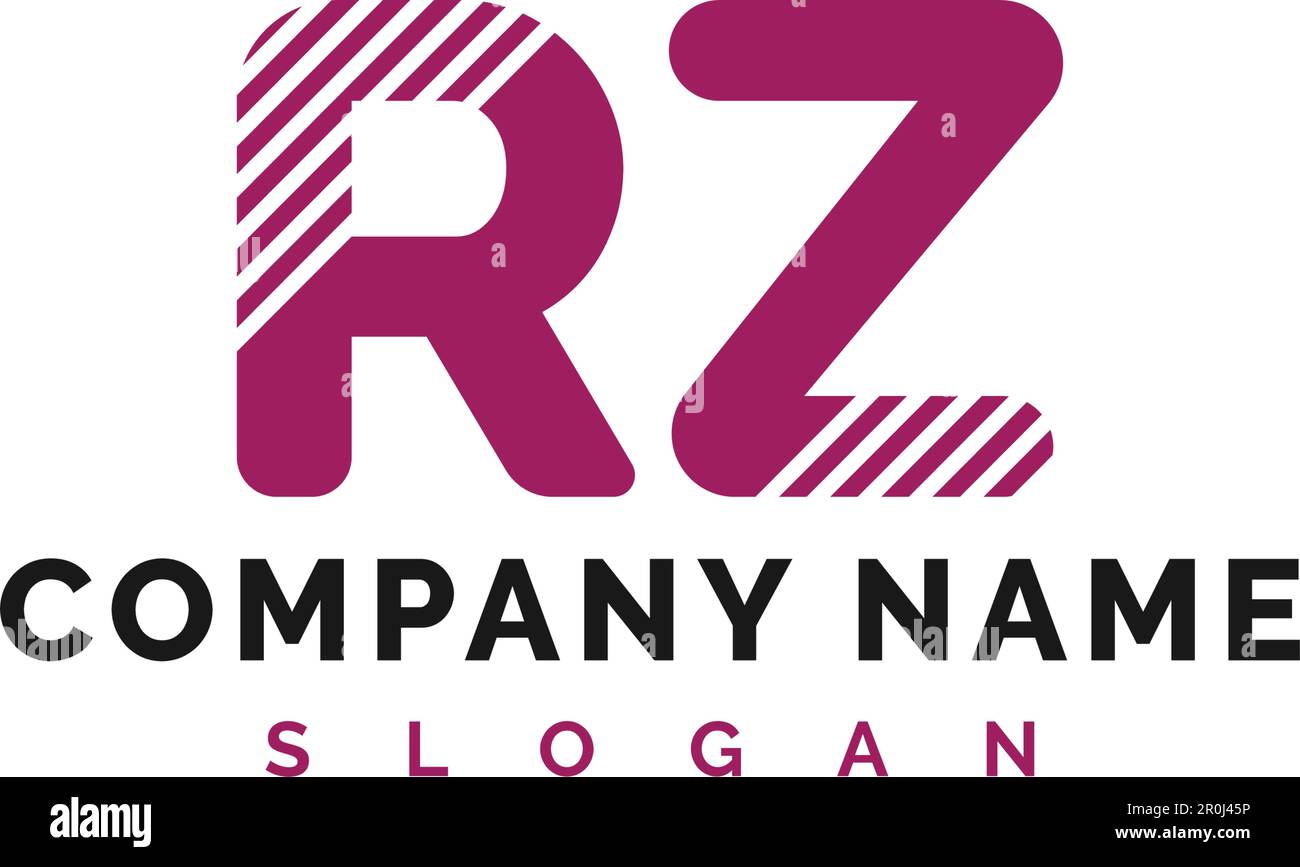 LOGO RZ Letter. ILLUSTRATION vectorielle du logo DE la lettre RZ ...