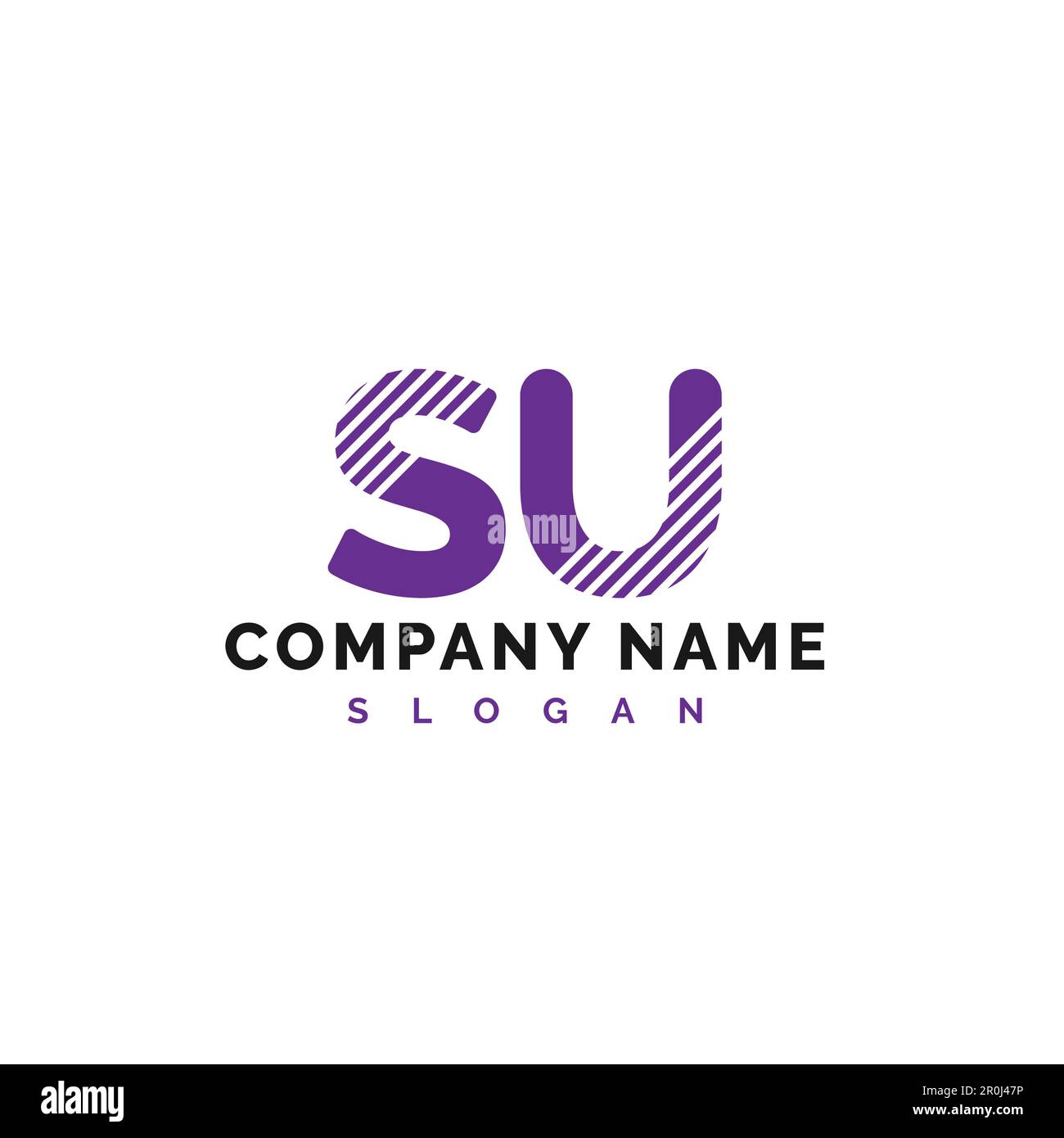Logo lettre SU. Illustration vectorielle du logo de la lettre SU ...