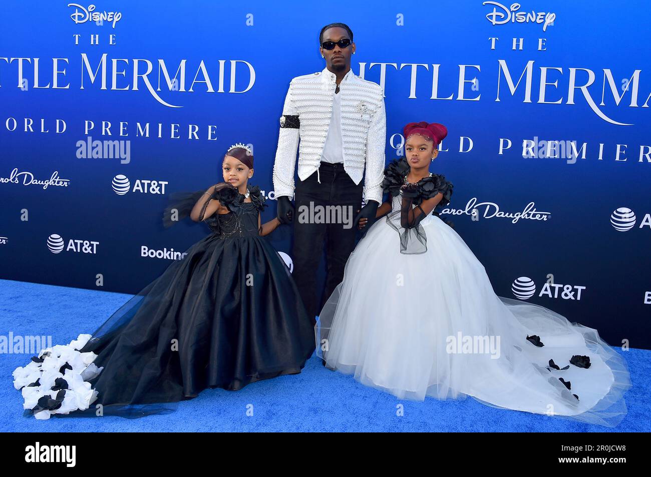 Offset, center, and daughters Kulture Kiari Cephus, left, and Kalea ...