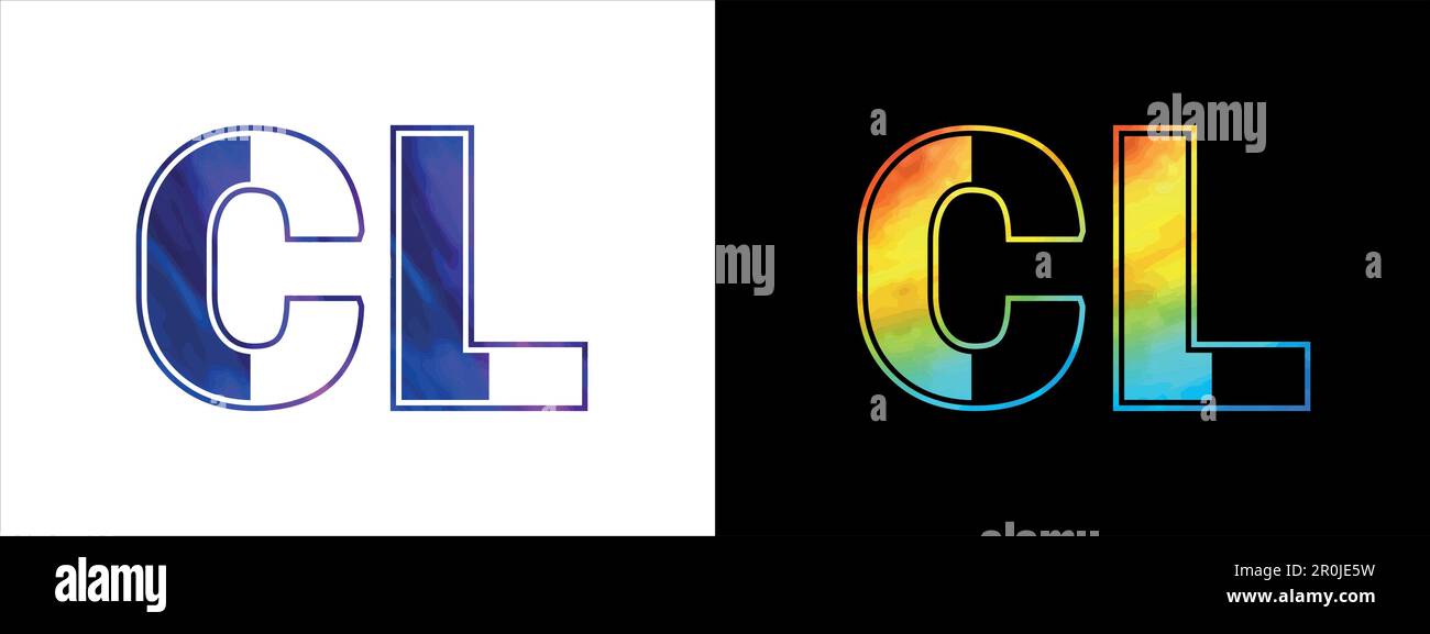 Modèle de vecteur de conception de logo lettre CL. Logo luxueux et ...