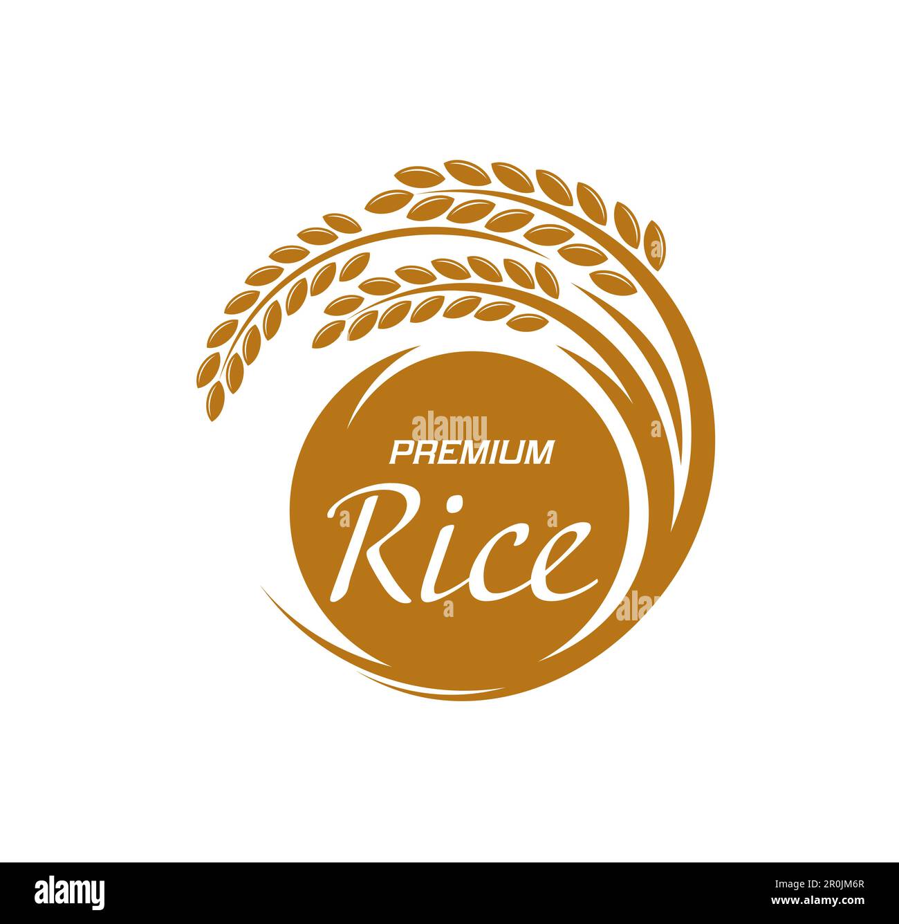 Symbole du riz, de la plante alimentaire et du vecteur biologique de l ...