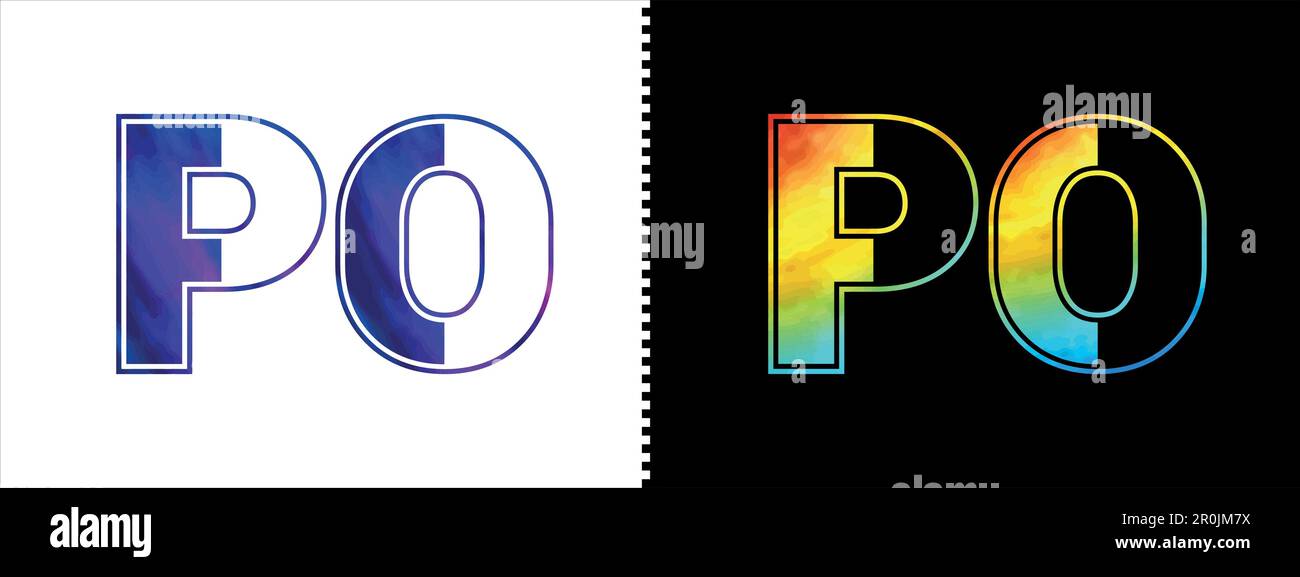 Lettre po logo Banque d'images vectorielles - Alamy