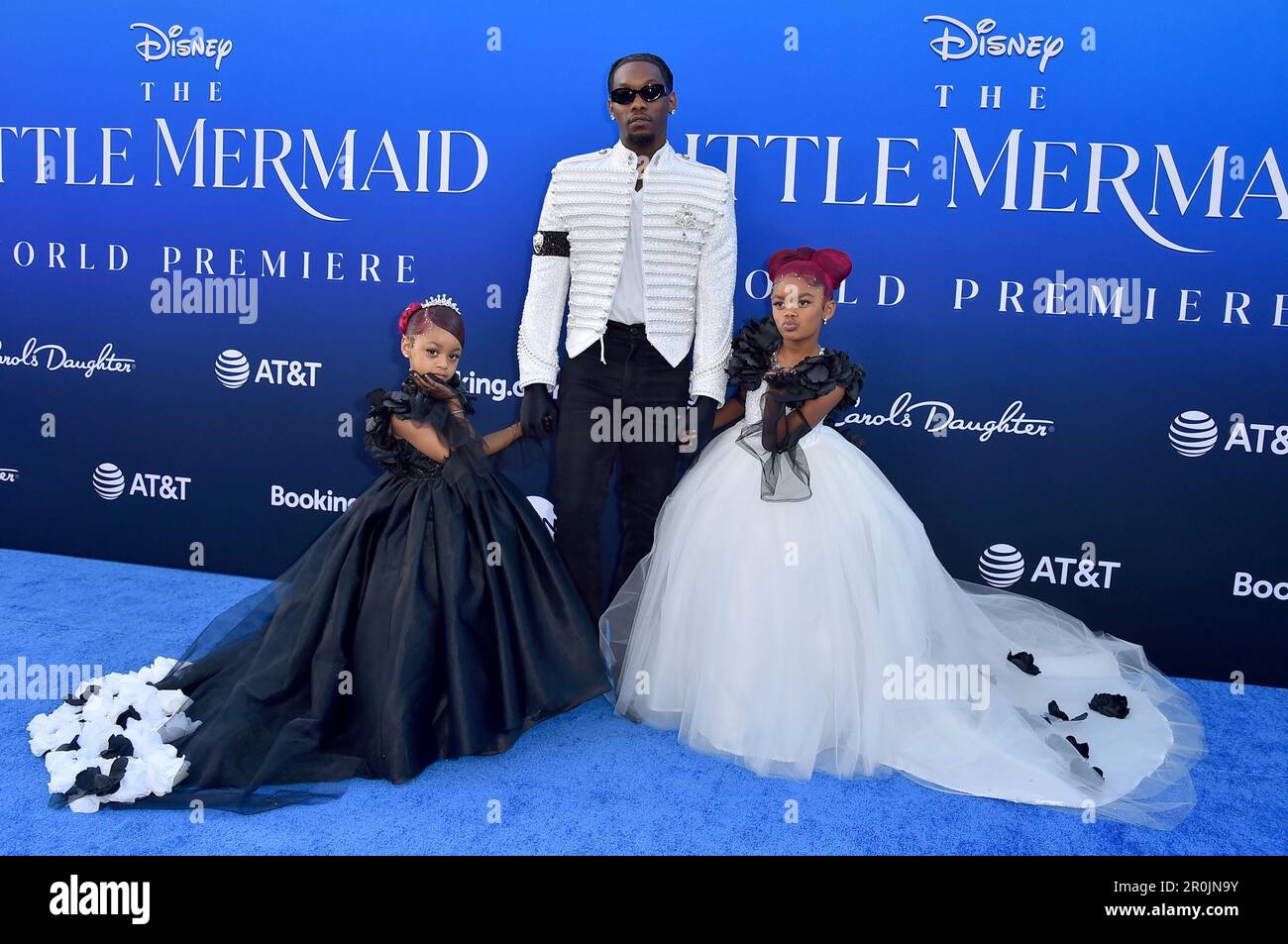 Offset, center, and daughters Kulture Kiari Cephus, left, and Kalea ...