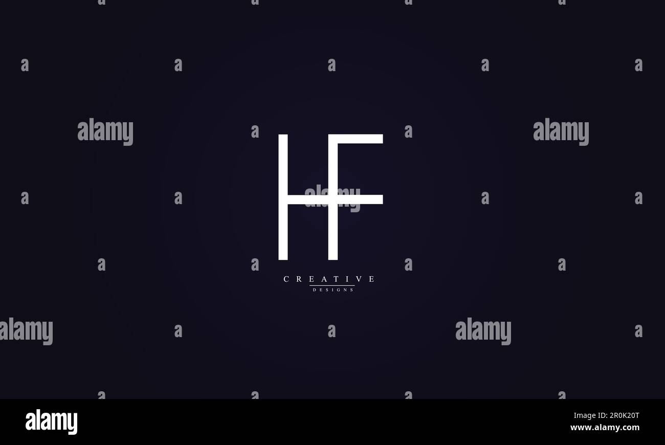Disegno del logo hf Banque d'images vectorielles - Alamy