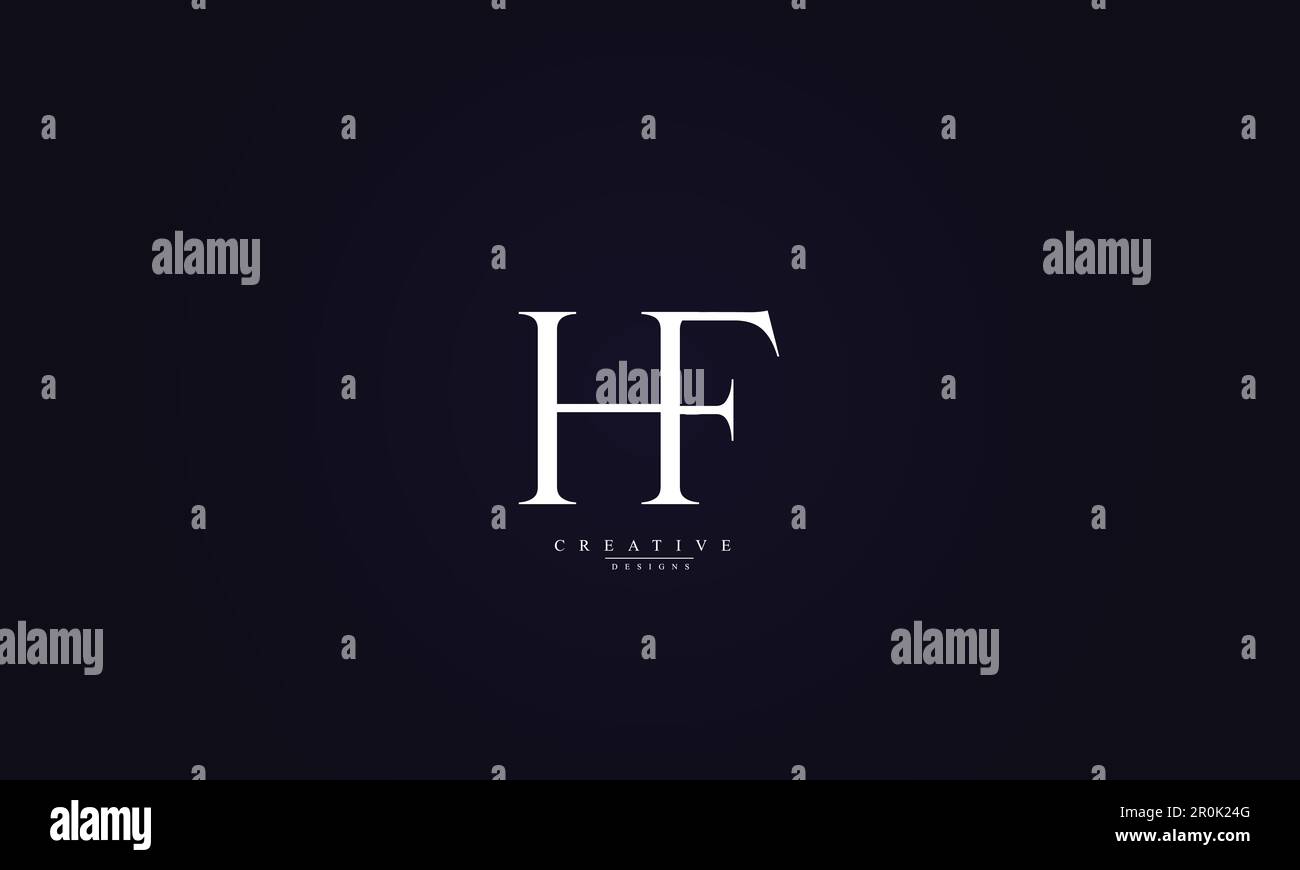 Disegno del logo hf Banque d'images vectorielles - Alamy