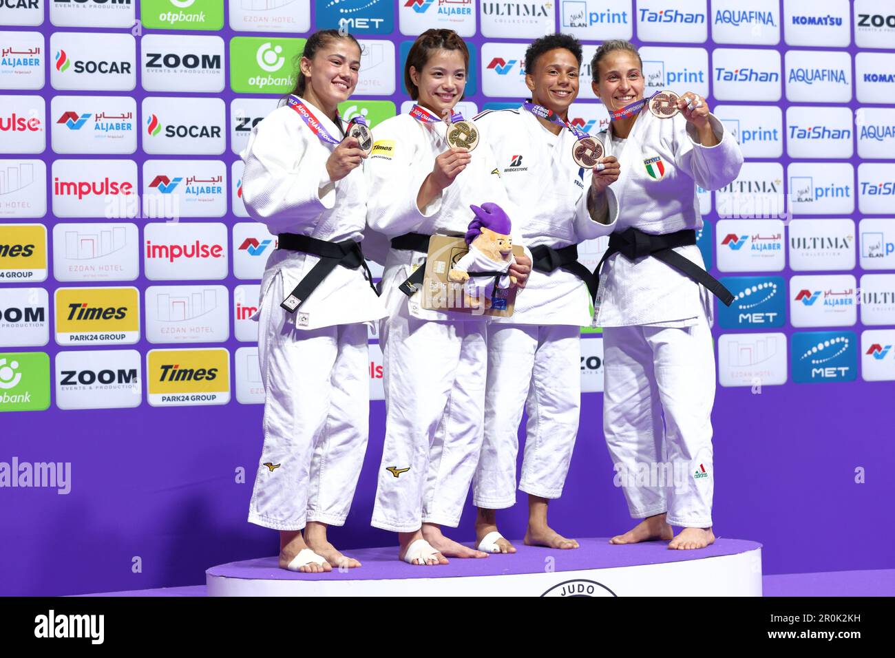 Stade Ali Bin Hamad Al Attiyah, Doha, Qatar. 8th mai 2023. (G-D) Diyora Keldiyorova (UZB), Uta ...