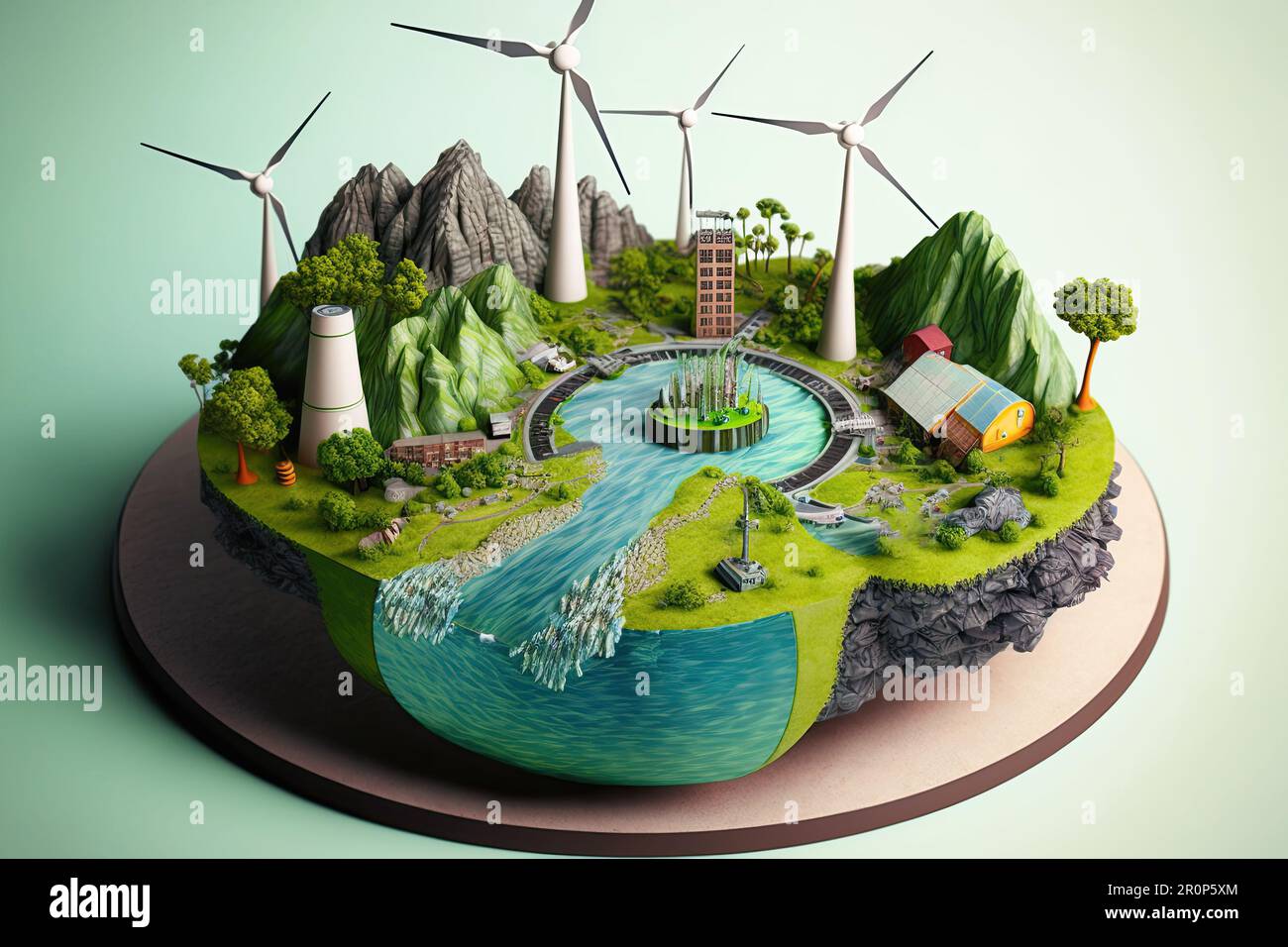 Industrie de l'énergie verte utilisant des sources alternatives telles ...