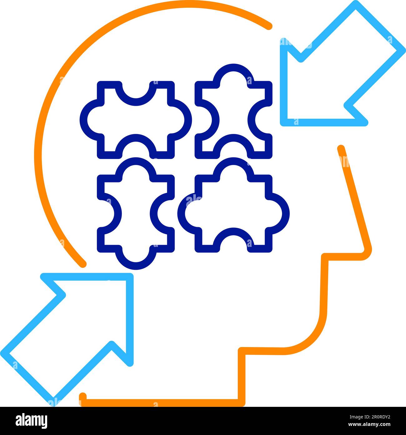 Introspection, observation et méditation icône de vecteur de ligne ...