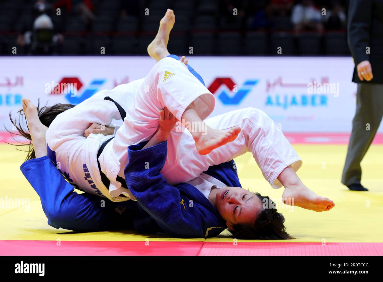 Stade Ali Bin Hamad Al Attiyah, Doha, Qatar. 9th mai 2023. (Haut-bas) Mimi huh (KOR), Chen Ling ...