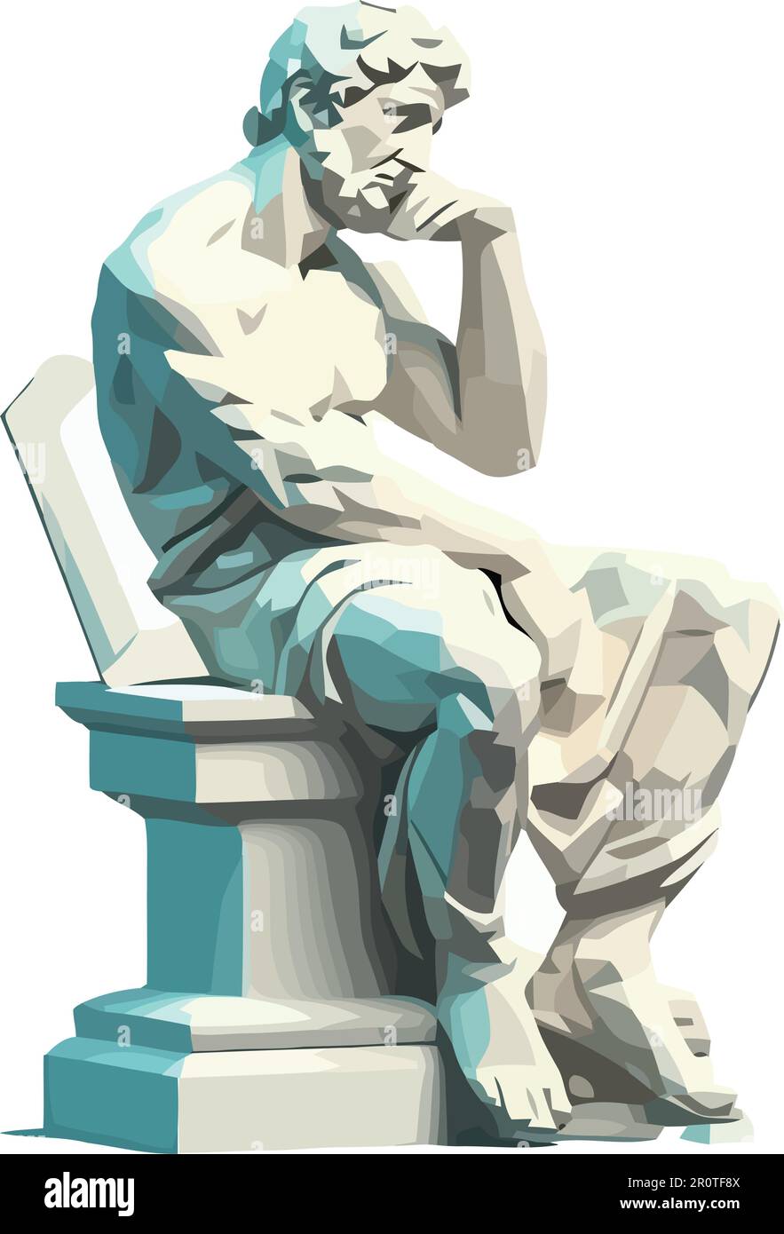 Sculpture homme assis Banque d'images vectorielles - Alamy