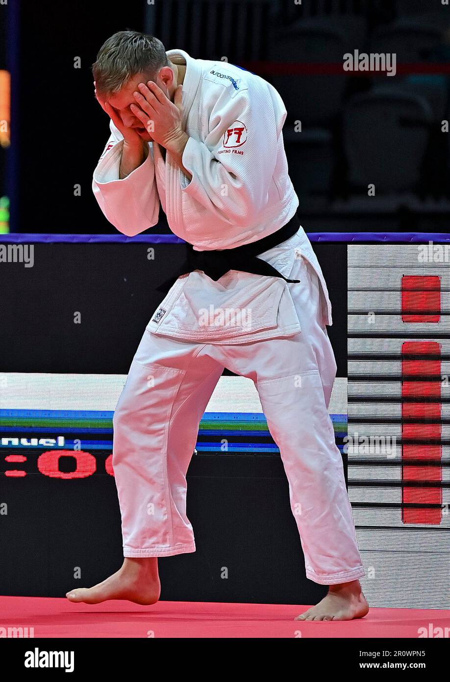 Doha. 9th mai 2023. Nils Stump de Suisse réagit après avoir battu ...