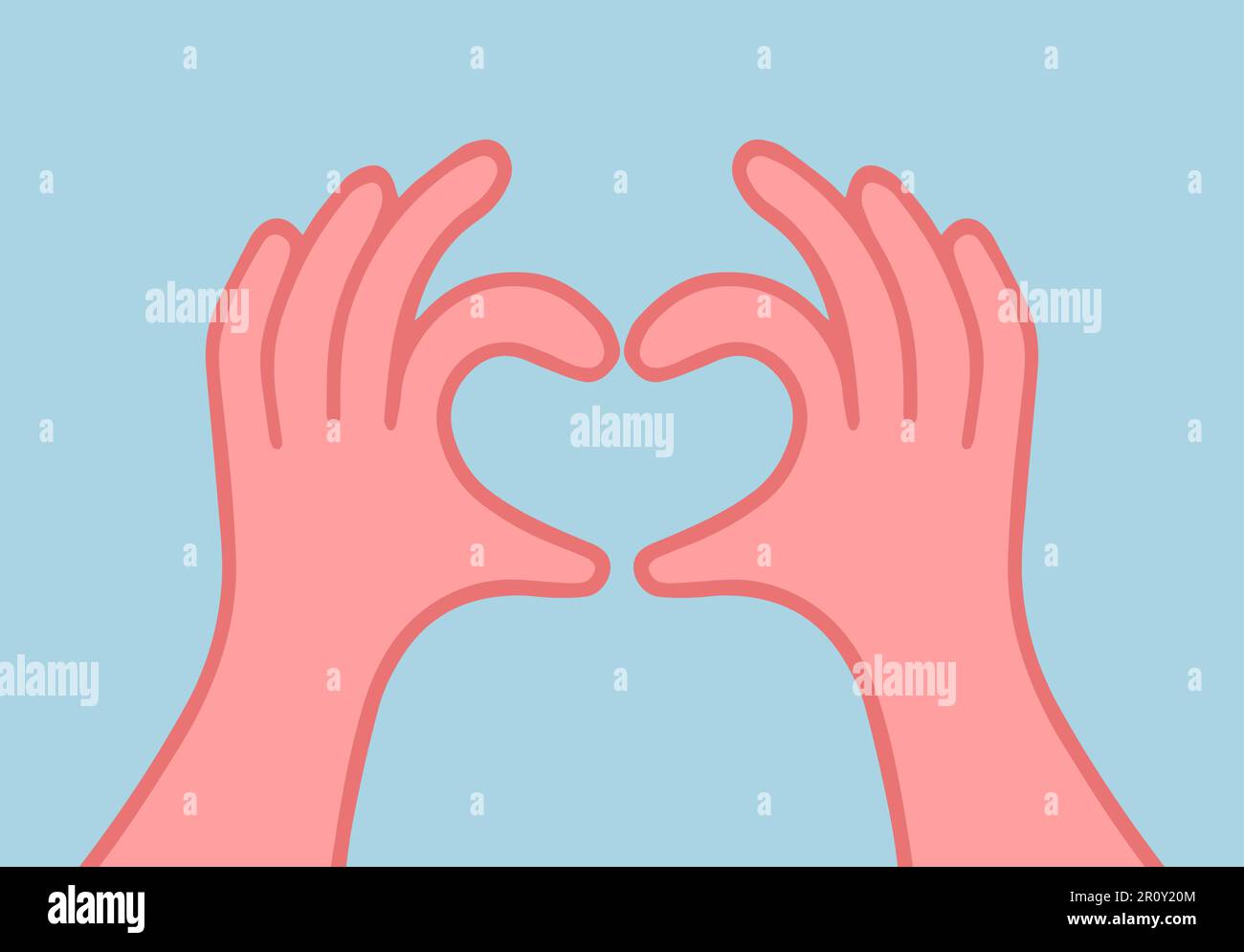 Mains créant ou mettant en forme une icône de symbole de coeur. Je t ...