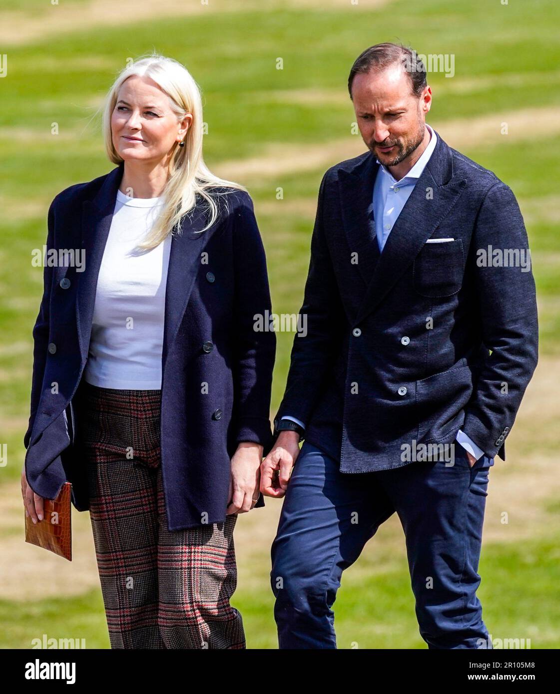 Asker 20230510.le prince héritier Haakon et la princesse couronne mette ...