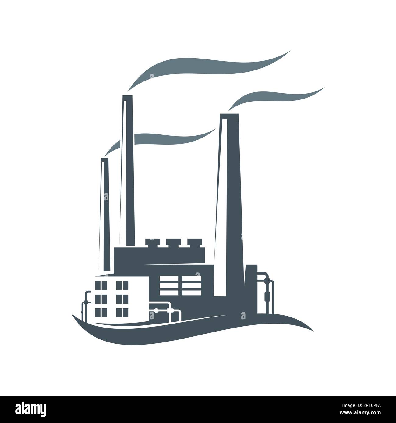 Usine ou usine icône de l'industrie de construction, électricité ...