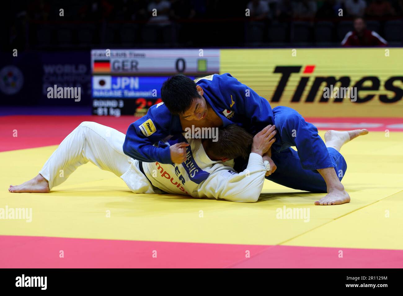 Doha, Qatar. 10/05/2023, stade Ali Bin Hamad Al Attiyah, Doha (Qatar). 10th mai 2023. (Haut-bas ...