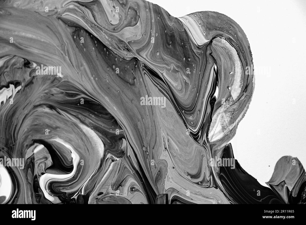 Nail drawing Banque d'images noir et blanc - Alamy