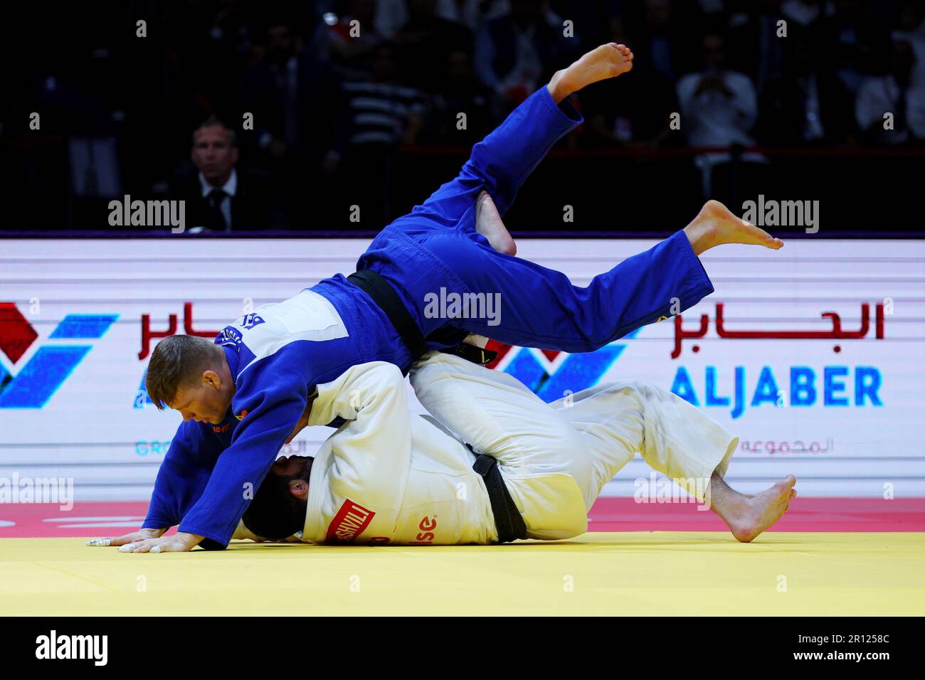 Doha, Qatar. 10/05/2023, (Haut-Bas) Matthias casse (bel), Tato Grimalashvili (GEO), 10 MAI 2023 ...