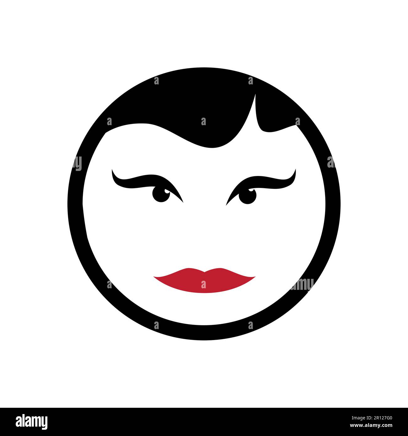 Visage de femme grande taille Banque d'images vectorielles - Alamy