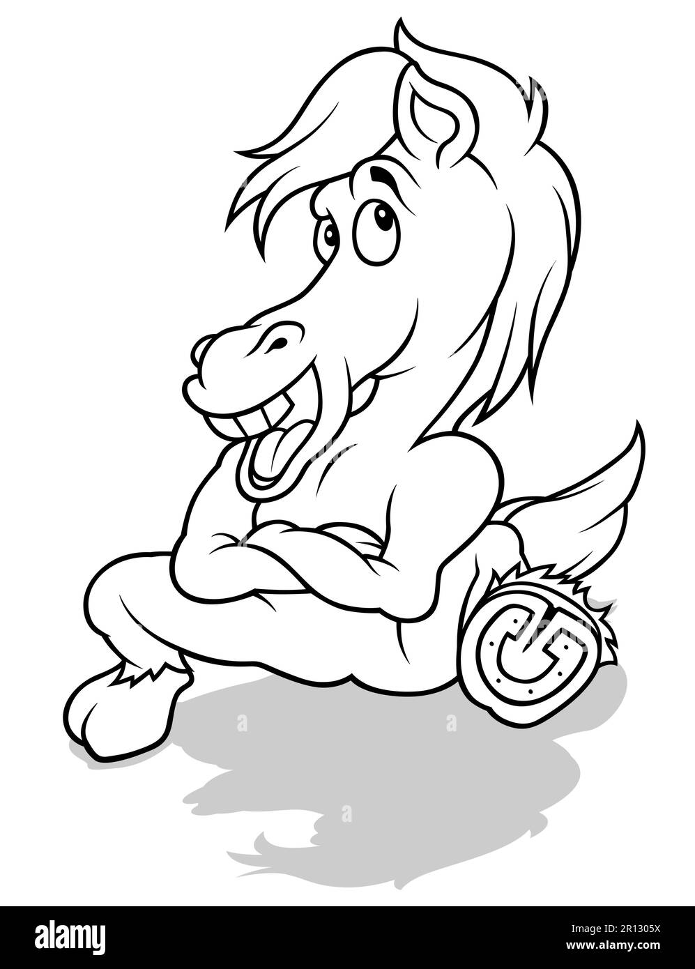 Cheval assis Banque de photographies et d’images à haute résolution - Alamy