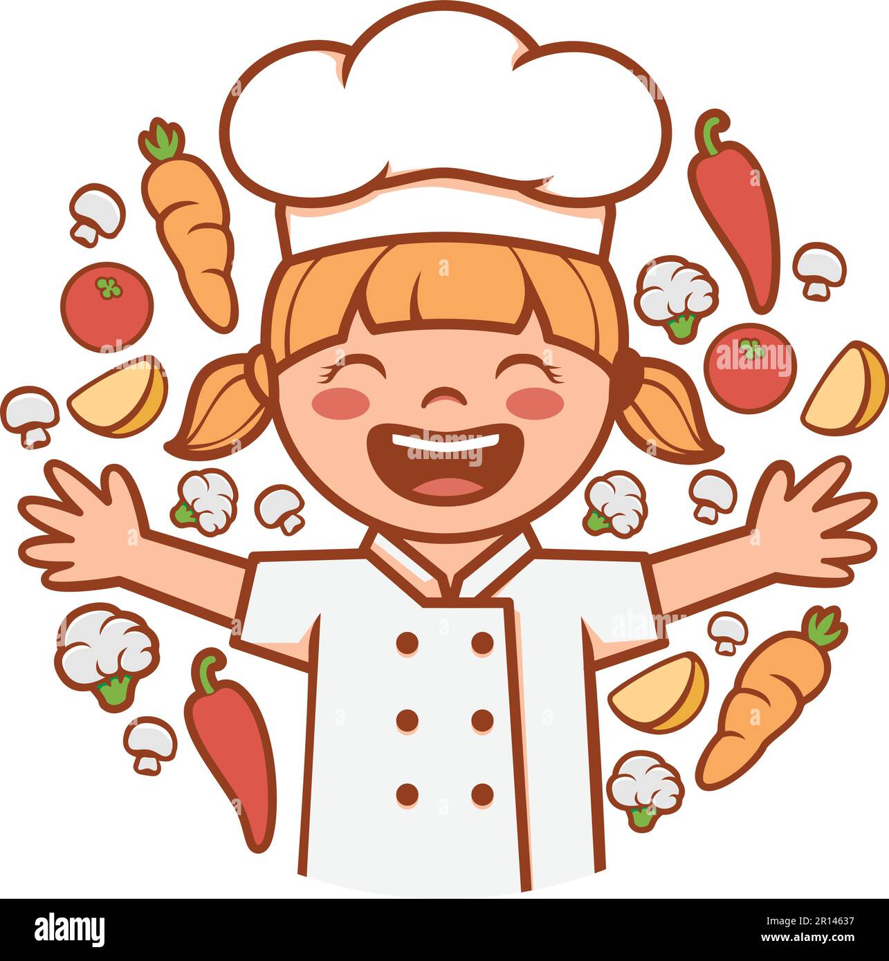 Enfant chef Banque d'images vectorielles - Alamy