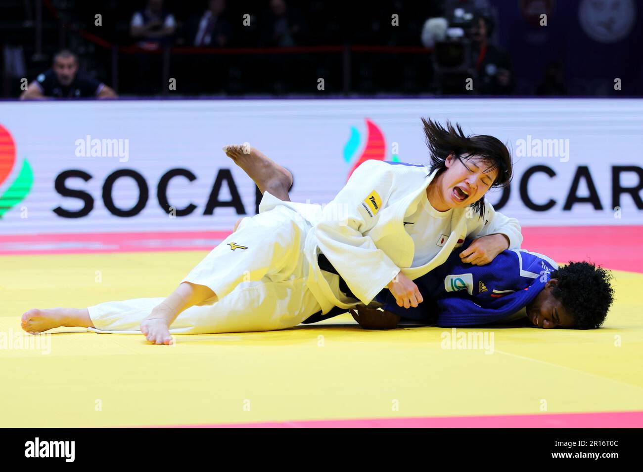(Haut-bas) Saki Niizoe (JPN), Marie Eve Gahie (FRA), 11 MAI 2023 - Judo : Championnats du monde ...