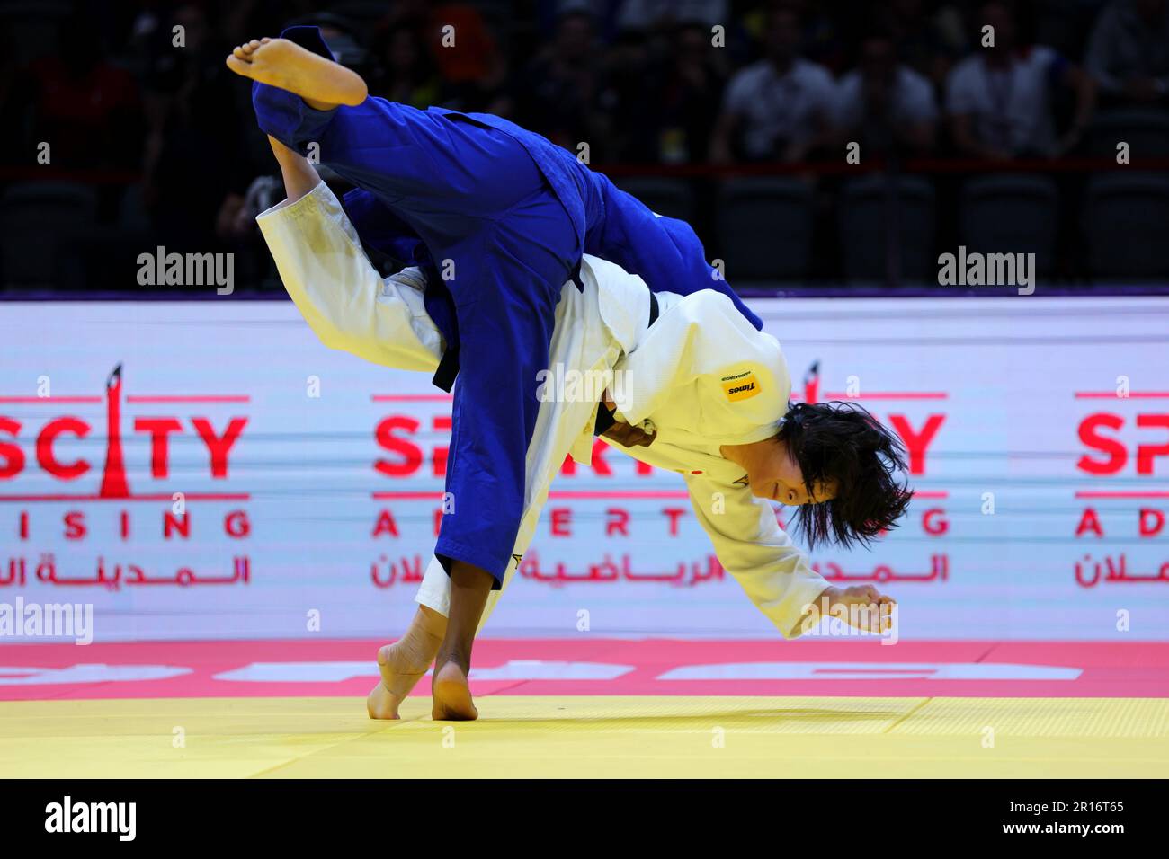 Stade Ali Bin Hamad Al Attiyah, Doha, Qatar. 11th mai 2023. (Haut-bas) Marie Eve Gahie (FRA ...