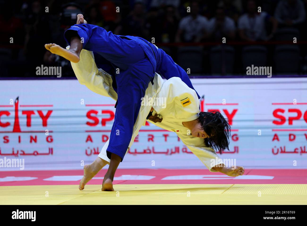Stade Ali Bin Hamad Al Attiyah, Doha, Qatar. 11th mai 2023. (Haut-bas) Marie Eve Gahie (FRA ...