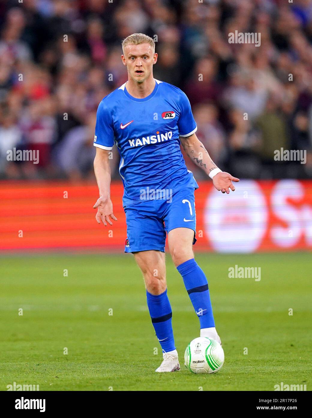 Jens Odgaard d'AZ Alkmaar lors de la demi-finale de l'Europa Conference ...