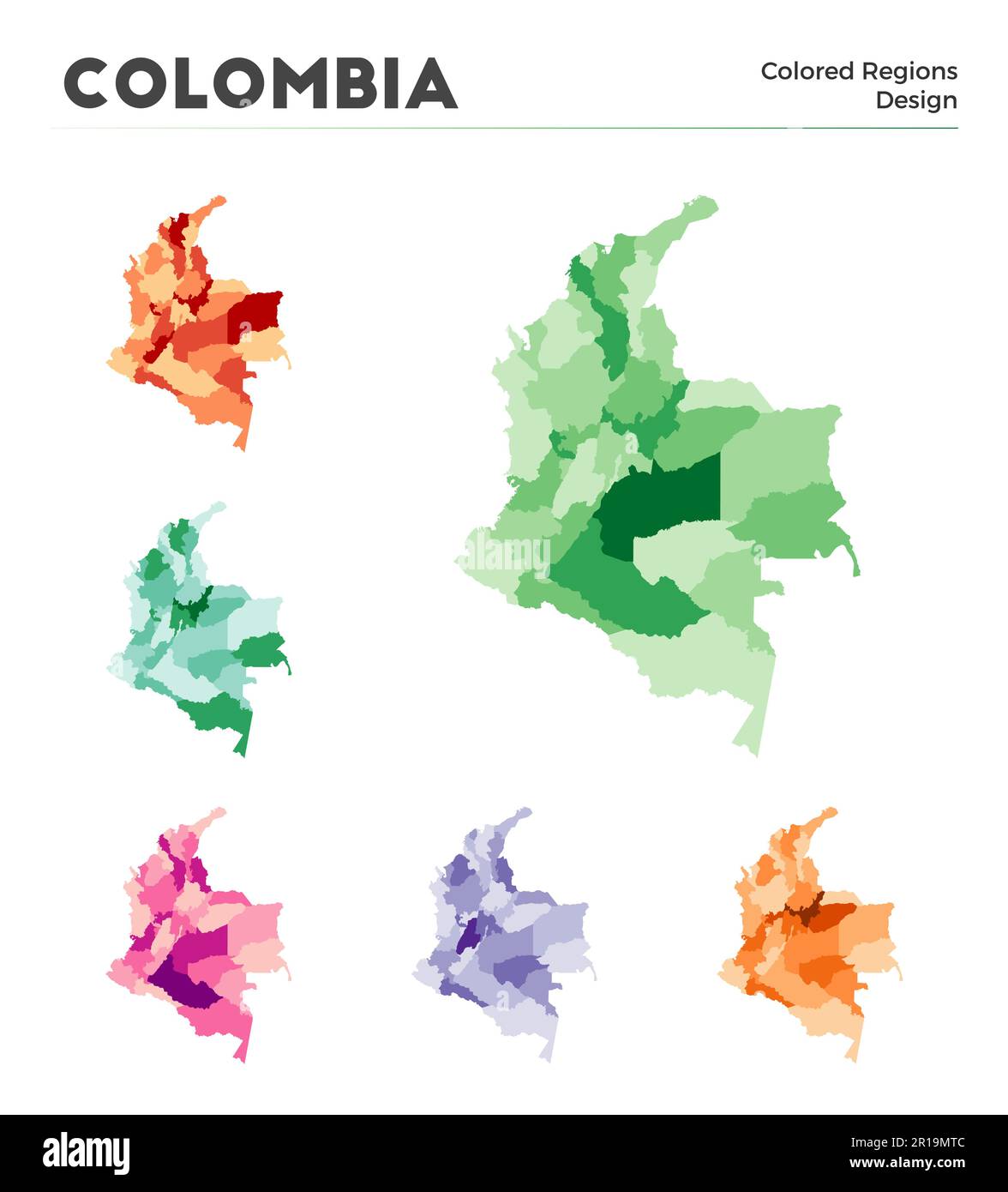 Mapa de las regiones de colombia Banque de photographies et d’images à ...