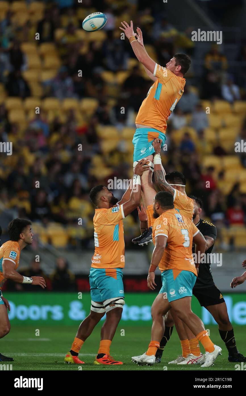 Moana Pasifika Alex McRobbie lors du match Super Rugby Pacific Round 12 ...